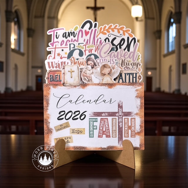 Christian Desk Calendar (2 options) – Posh Pines Designs