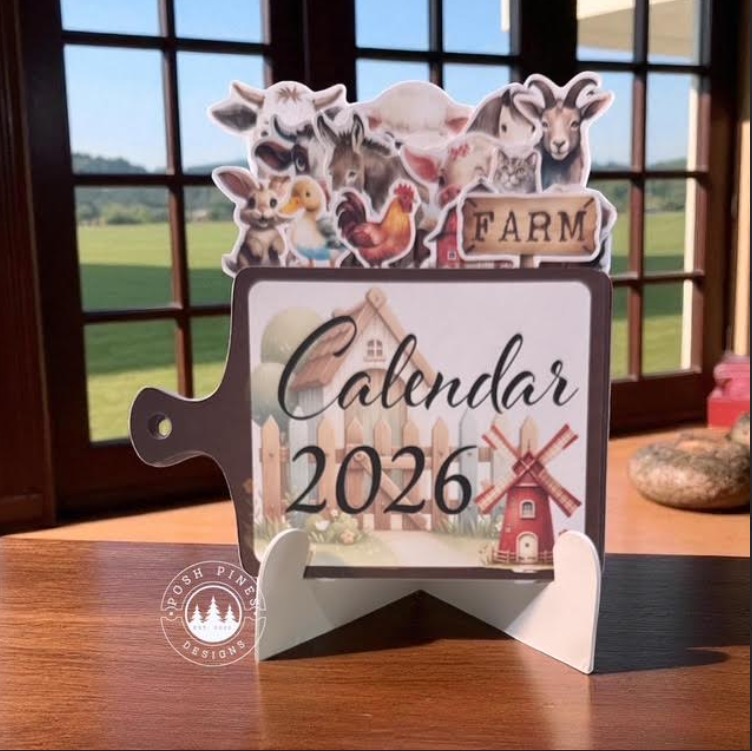 Farm Desk Calendar – Posh Pines Designs