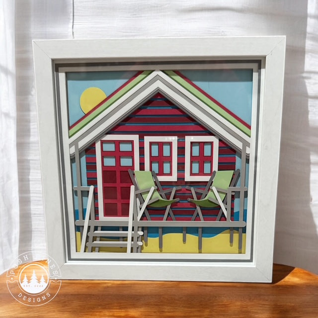 Beach House 3D Shadow Box – Posh Pines Designs